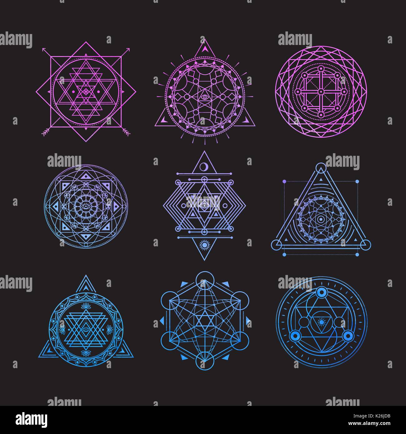 Magical medallion Stock Vector Images - Alamy