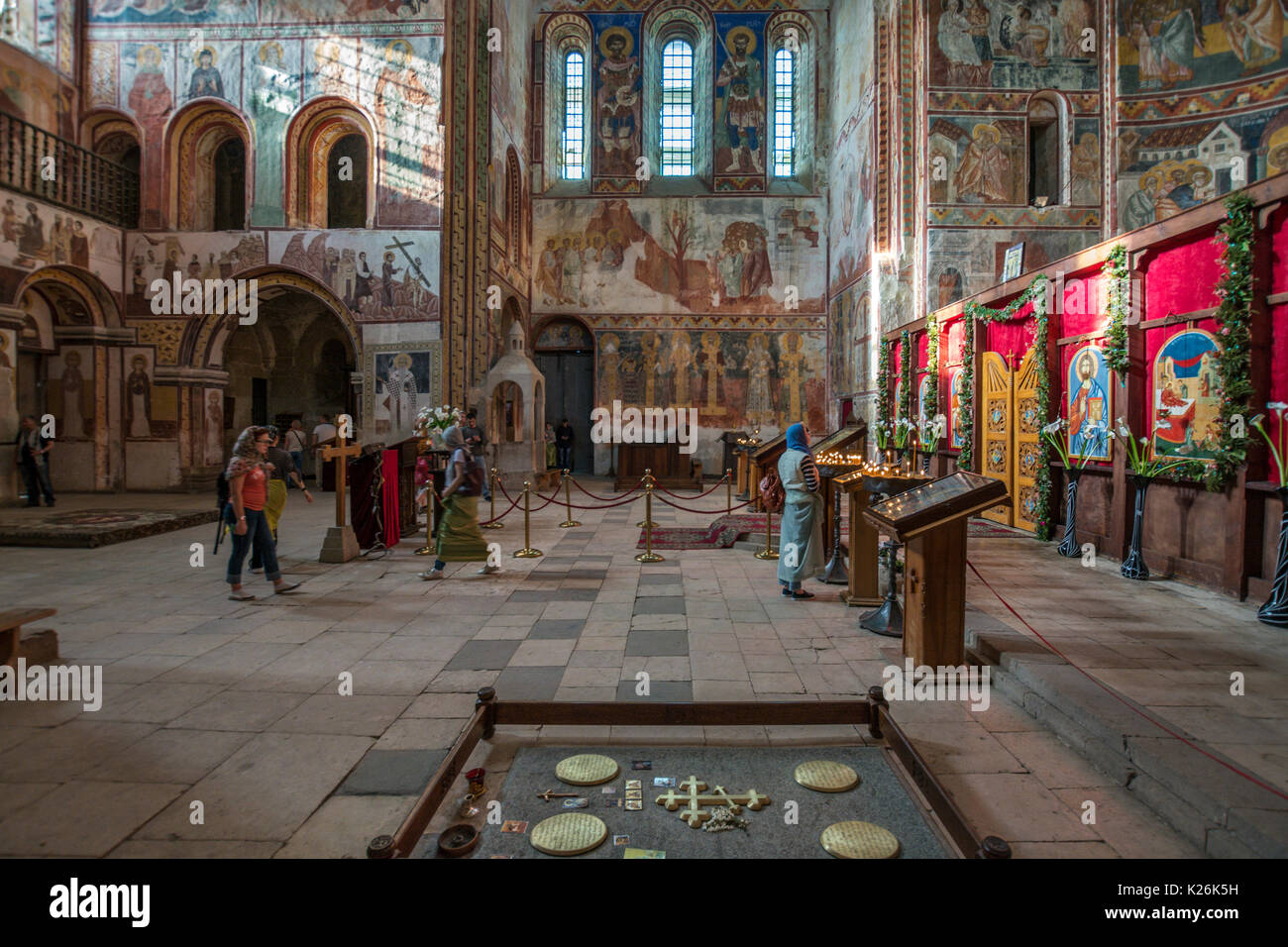 Interior of The Church of the Nativity of the Virgin, Gelati Monastery ...