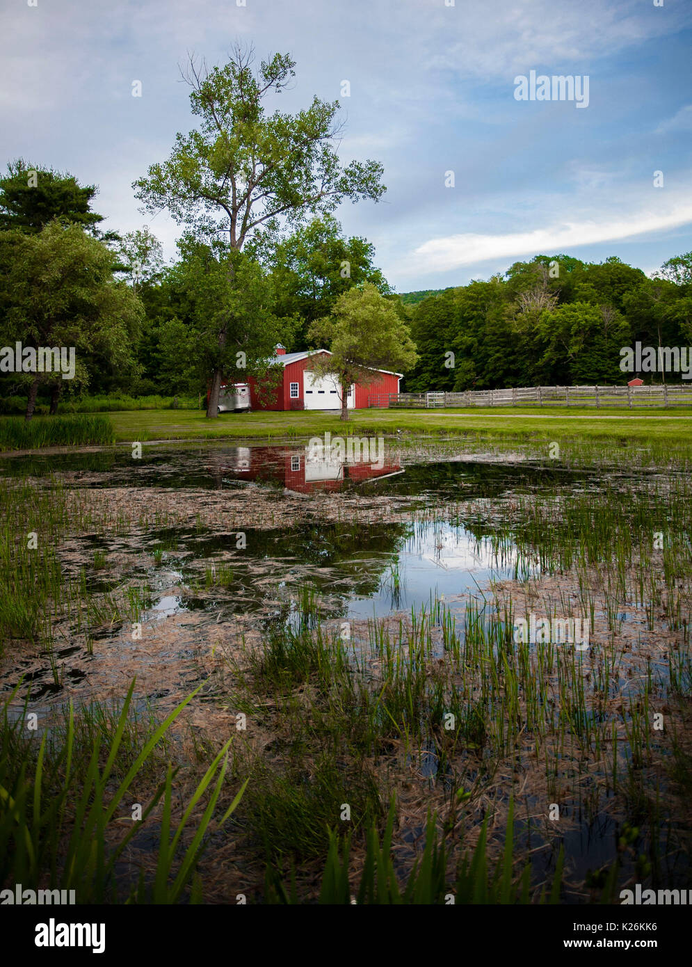 Beautiful Country Farm Setting Stock Photo - Alamy