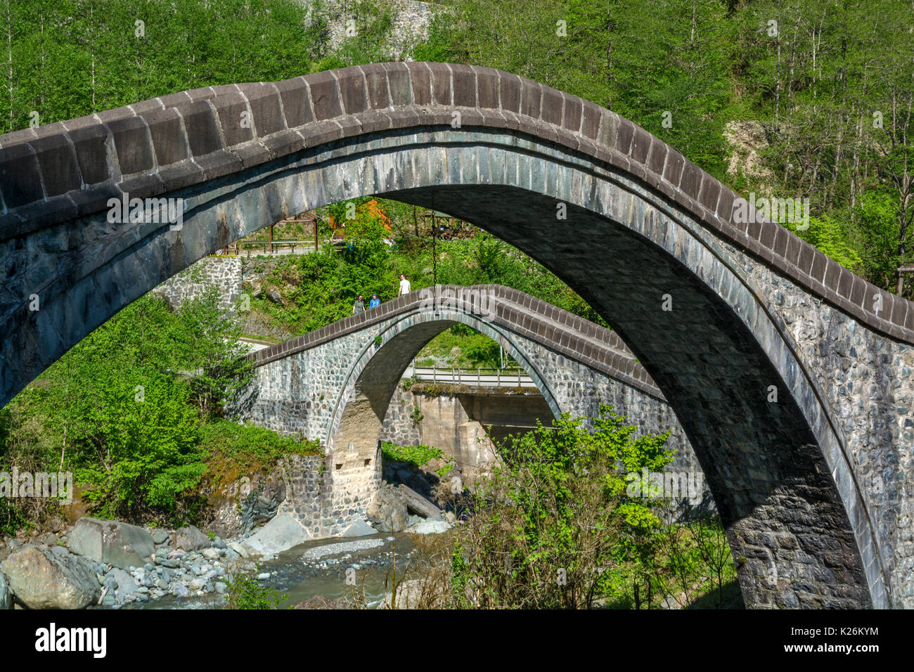 Double Arch Bridges in Arhavi,Artvin Province,The Black sea Region of ...