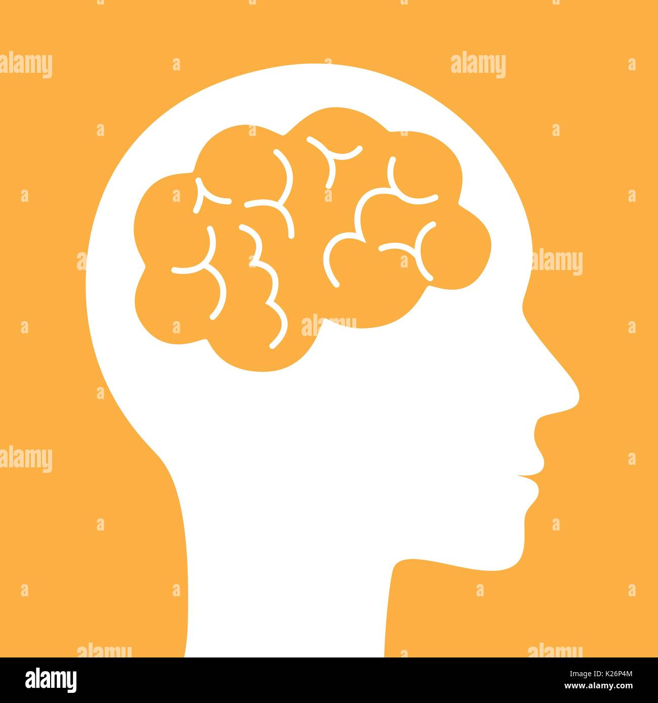 Brain vector icon. Simple silhouette symbol Stock Vector Image & Art ...