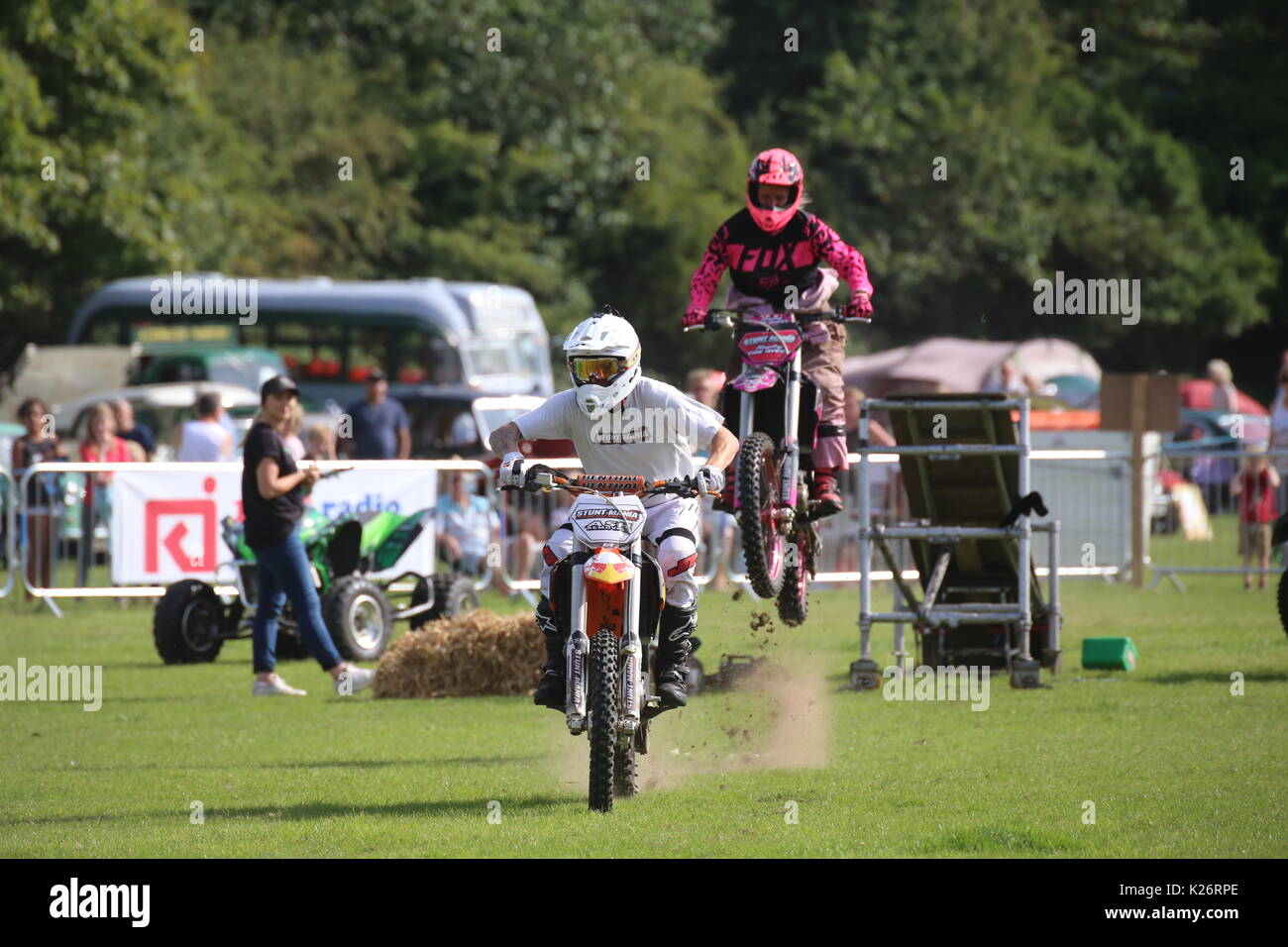 stunt bike on fire Stock Photo - Alamy