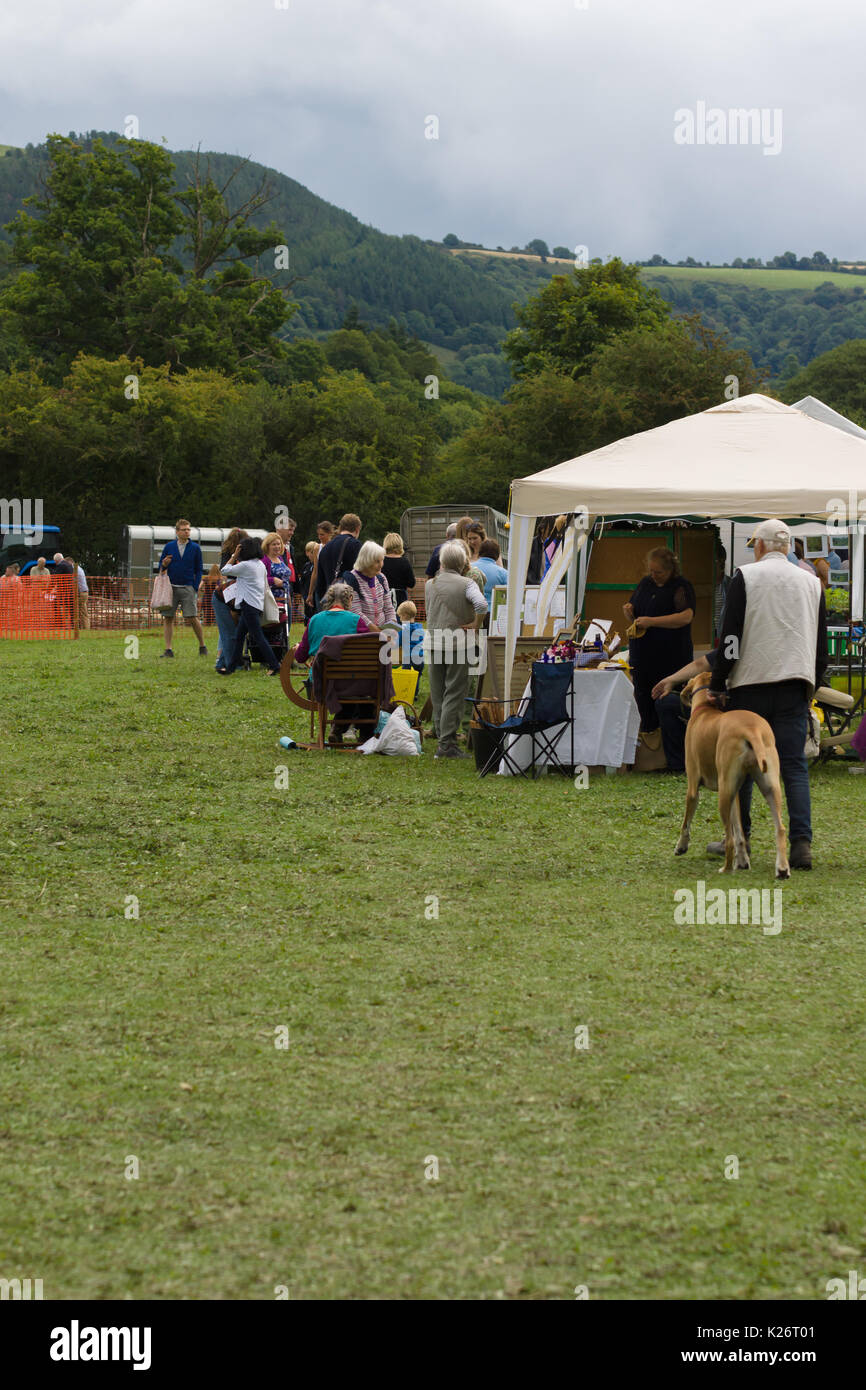 Stalls and spectators in the annual Ceiriog Valley Sheep Dog Trials and ...