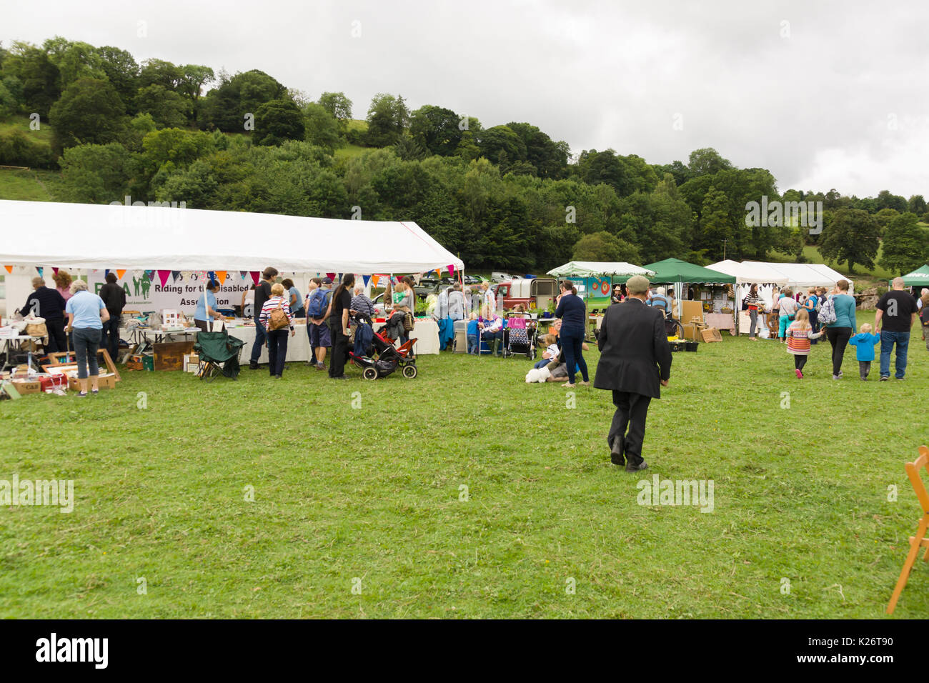 Stalls and spectators in the annual Ceiriog Valley Sheep Dog Trials and ...