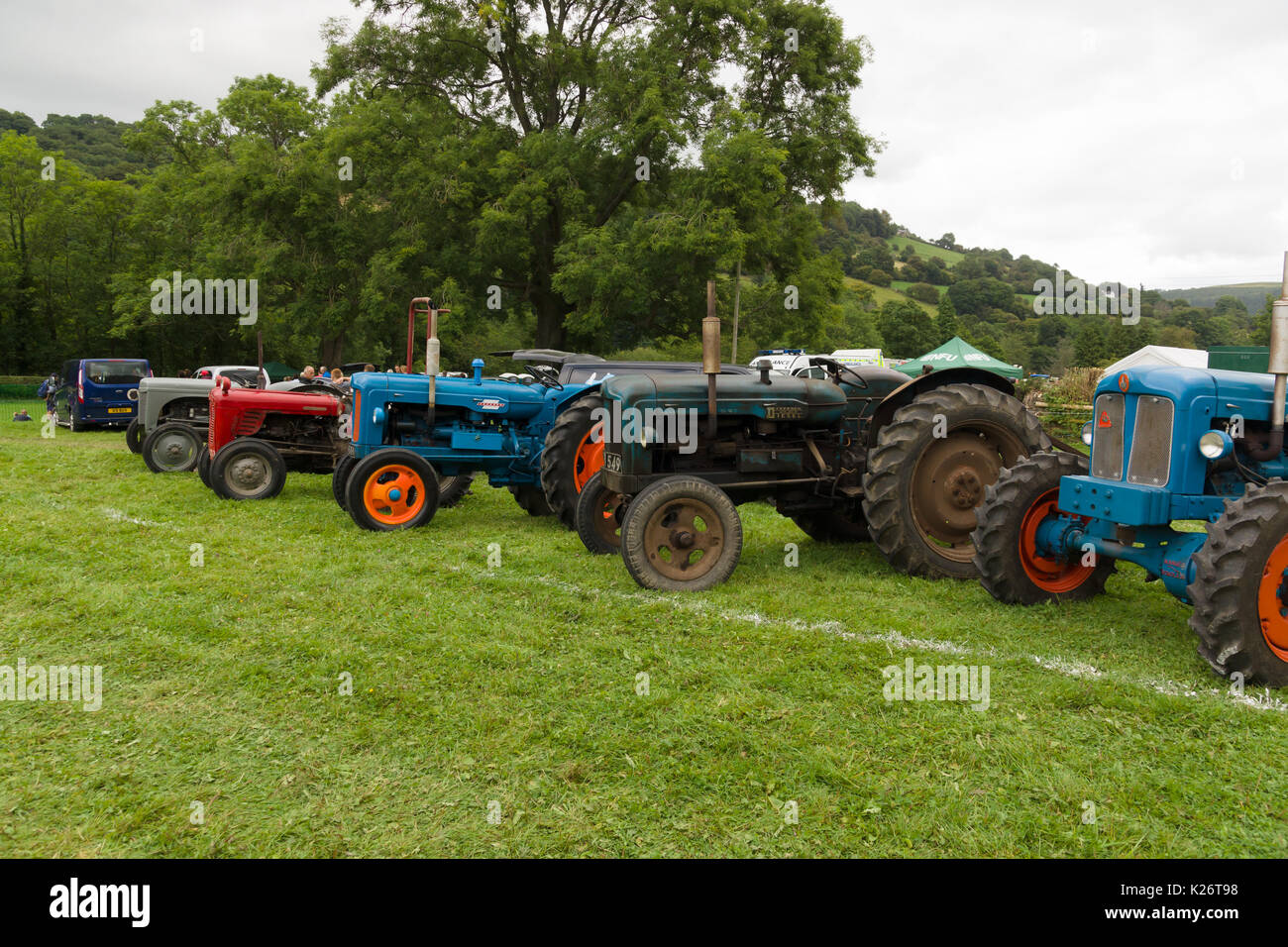 Vintage tractors on display at the annual Ceiriog Valley agricultural ...