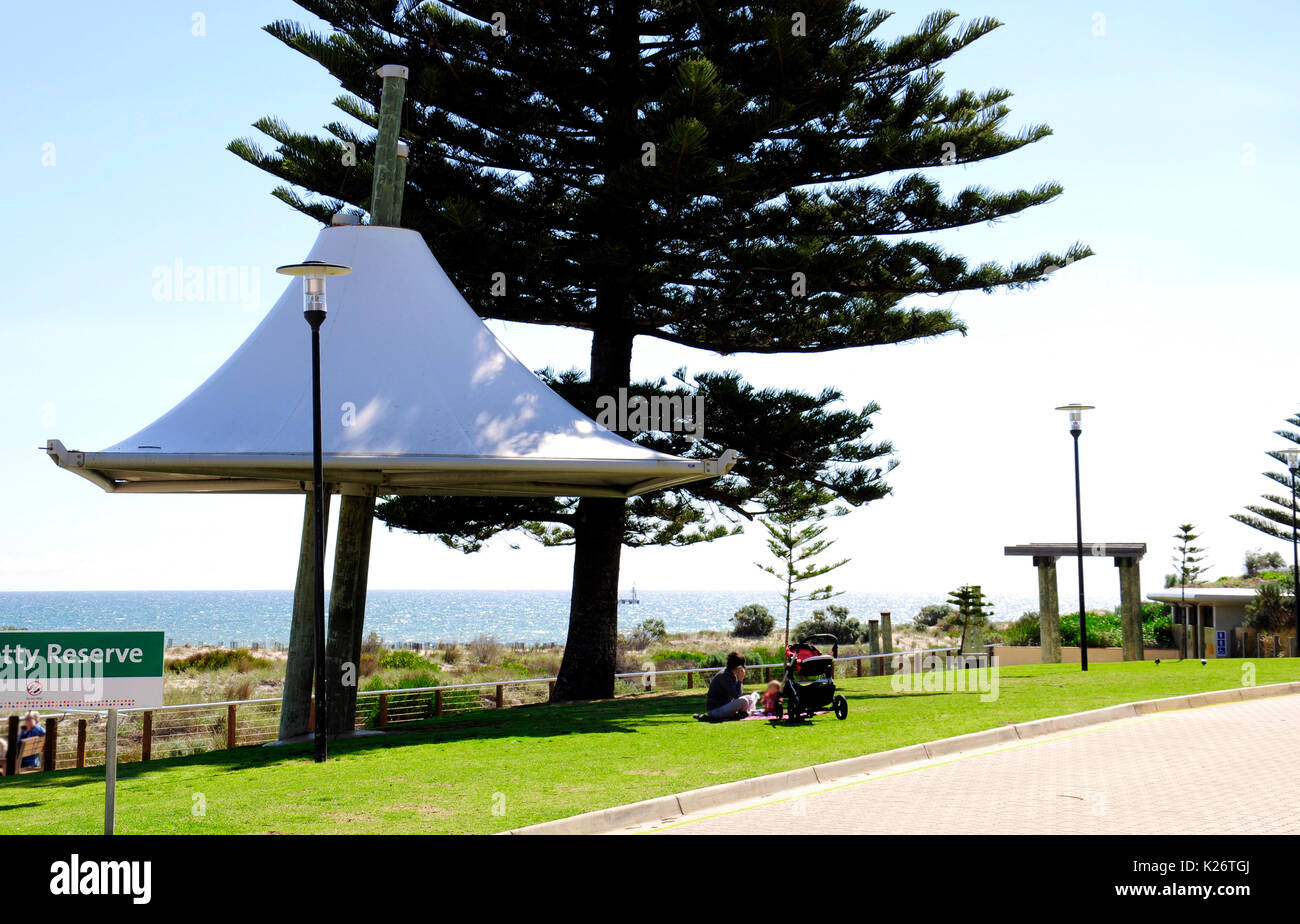 Jetty Reserve at Grange, South Australia, overlooking the beach Stock ...