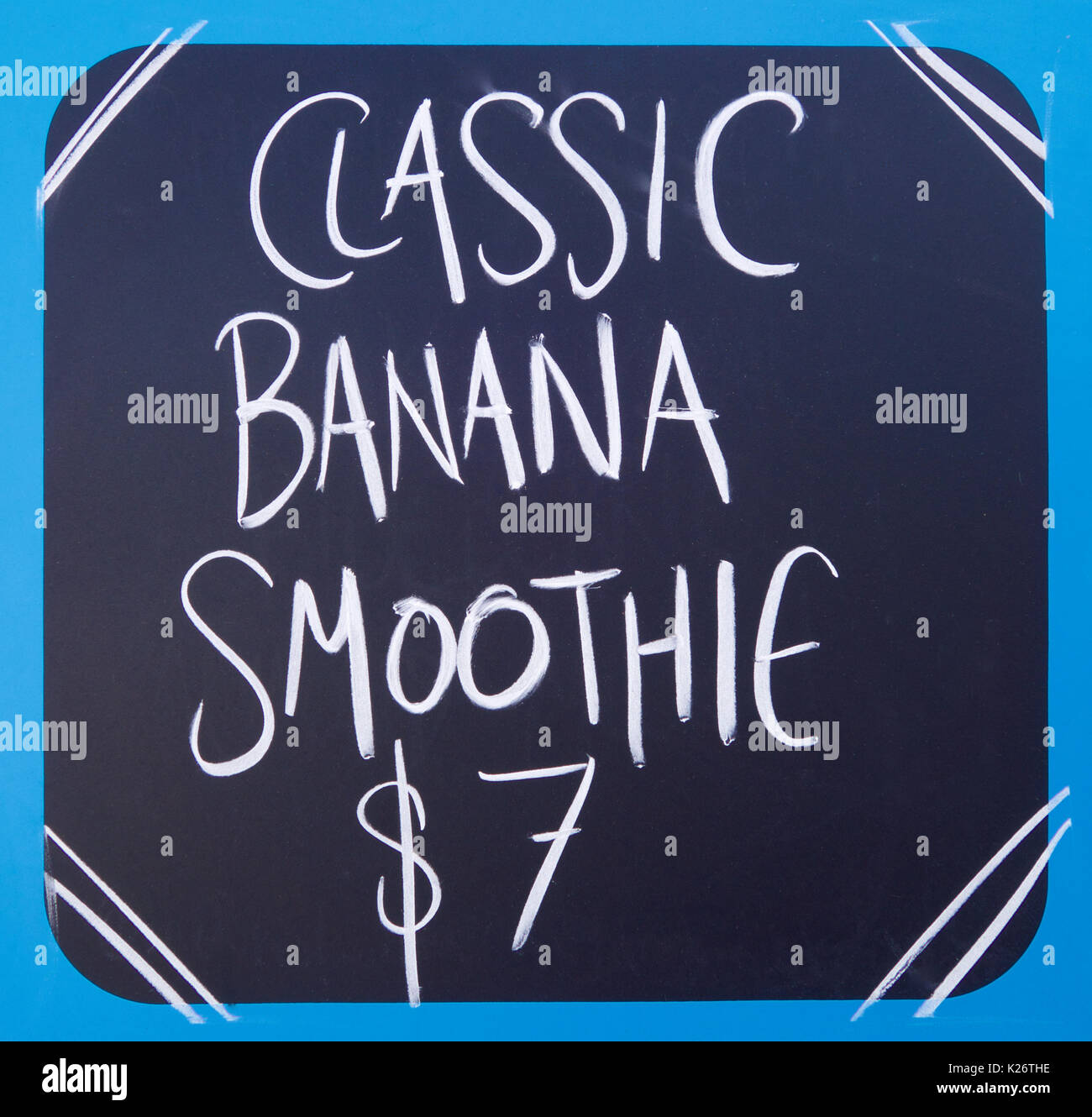 Classic Banana Smoothie sign Stock Photo - Alamy