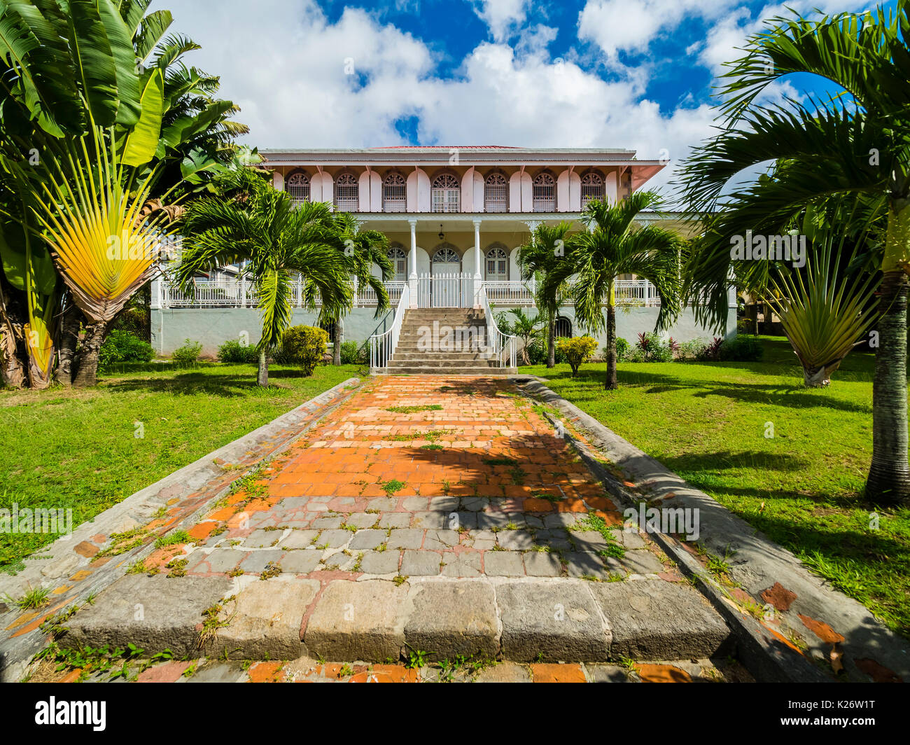 Capital Roseau, Old Mansion, Roseau, Department Guadeloupe, Dominica ...