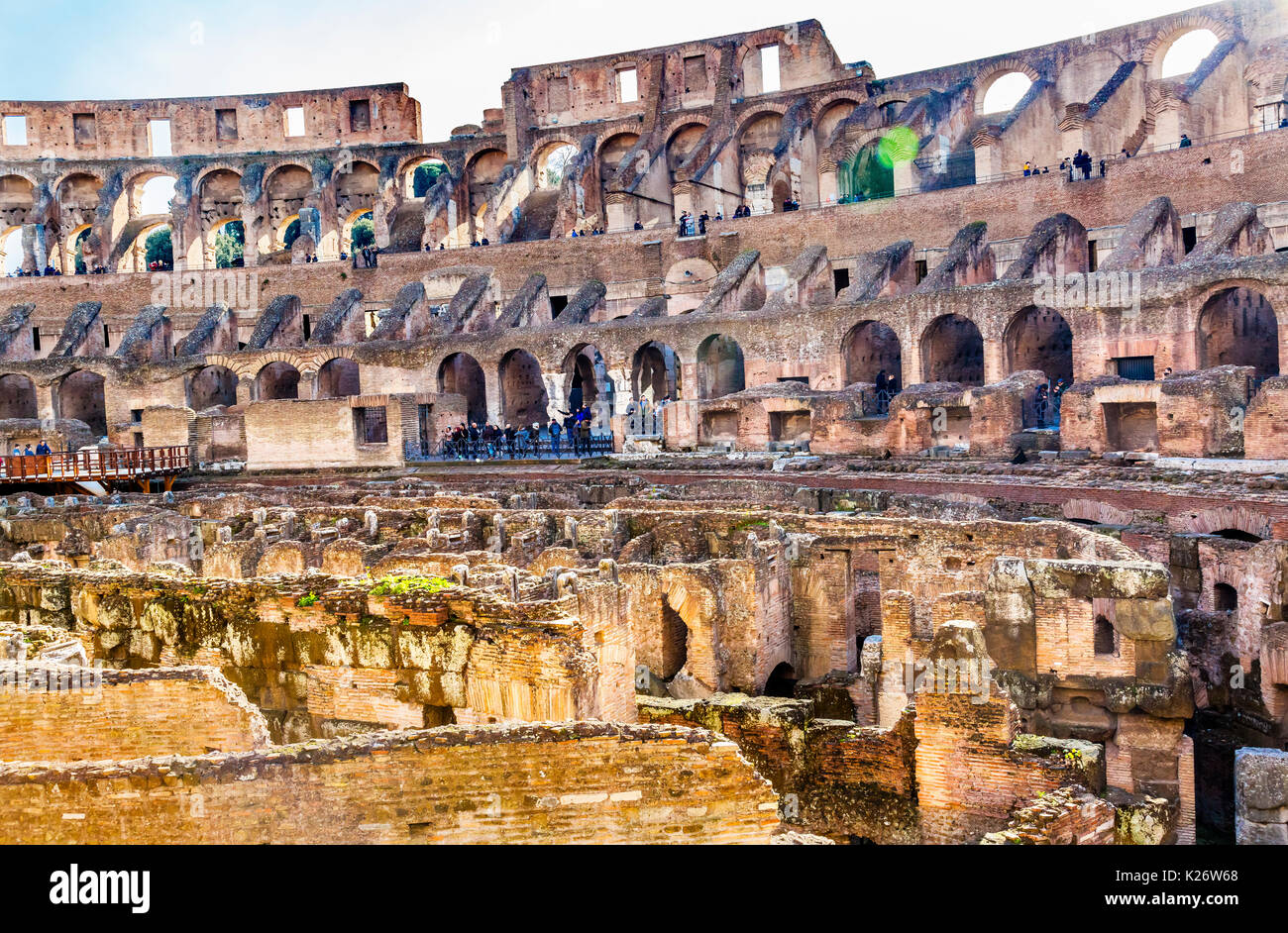 Colosseum Rome Italy. Built by Emperors Vespasian and Titus in 80 AD ...