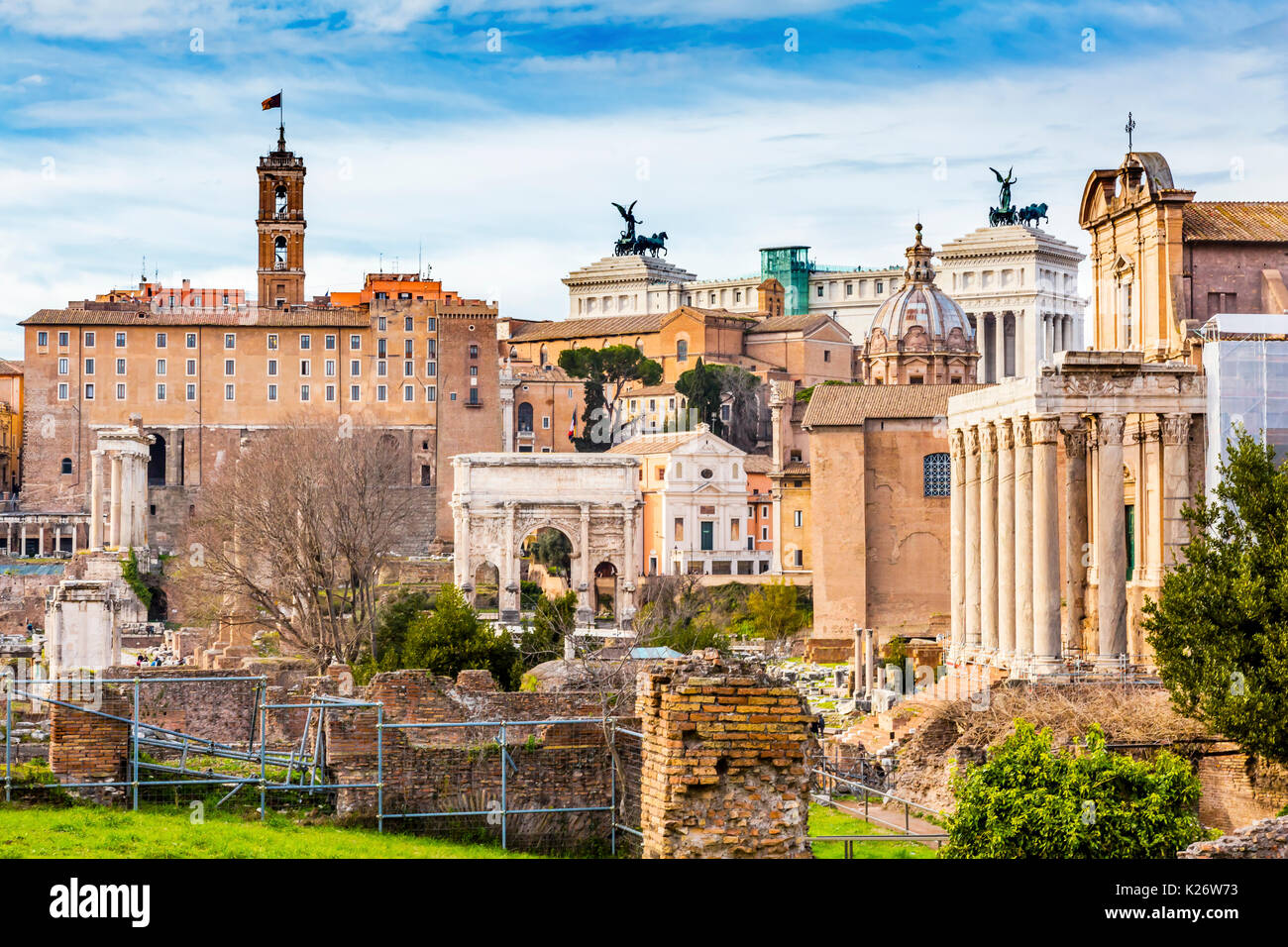 Roman Forum Septemus Severus Arch Capatoline Hill ColumnsRome Italy ...