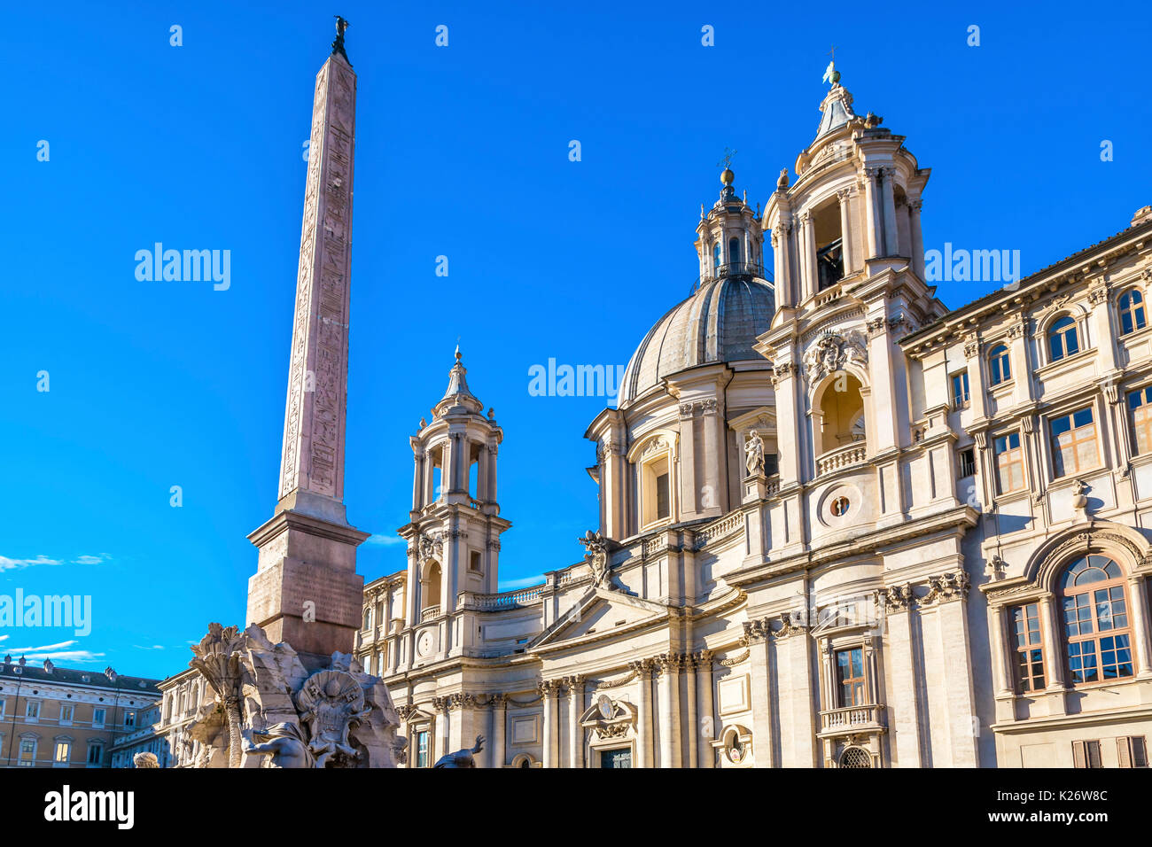 Saint Agnese In Agone Church Obelisk Piazza Navona Egyptian Obelisk ...