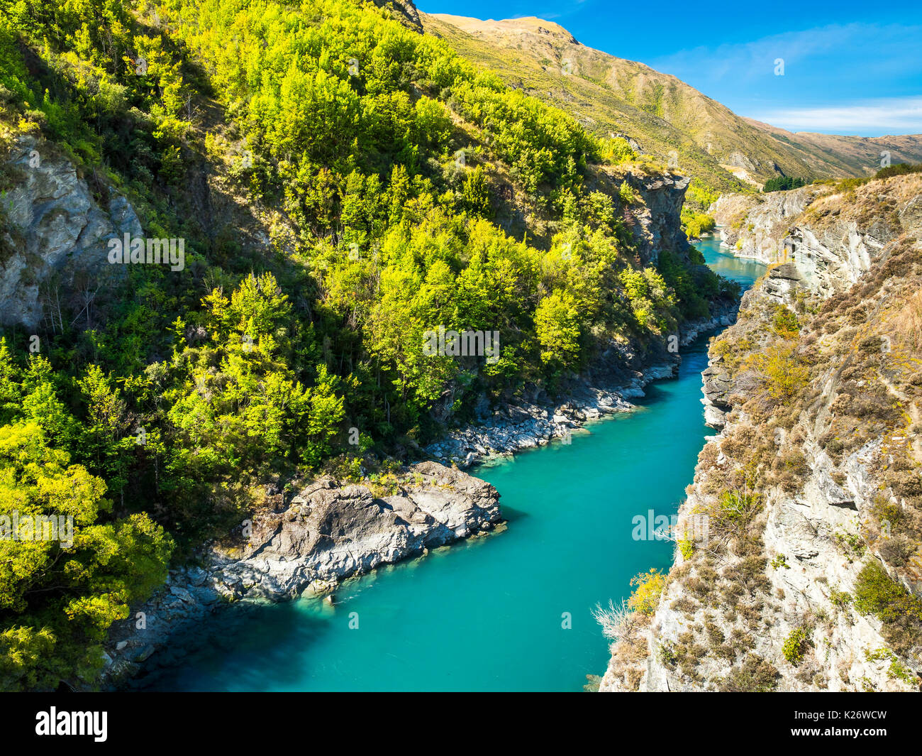Canyon Kawarau Gorge, Kawarau River, Destrict Queenstown Lake, Otago ...
