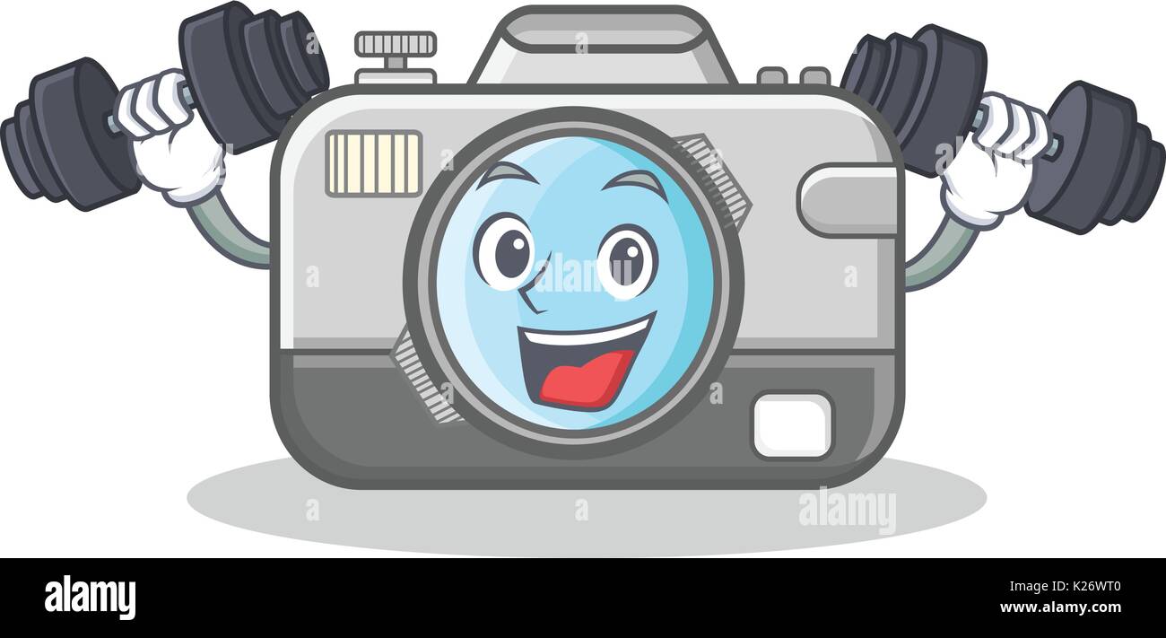 Fitness photo camera character cartoon Stock Vector Image & Art - Alamy