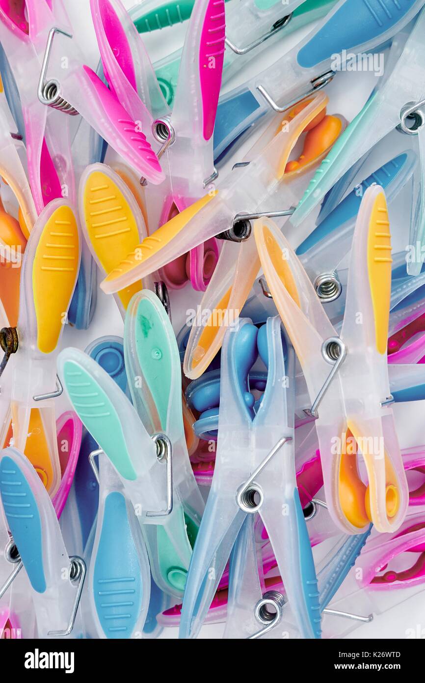 A studio photo of clothes line pegs Stock Photo - Alamy