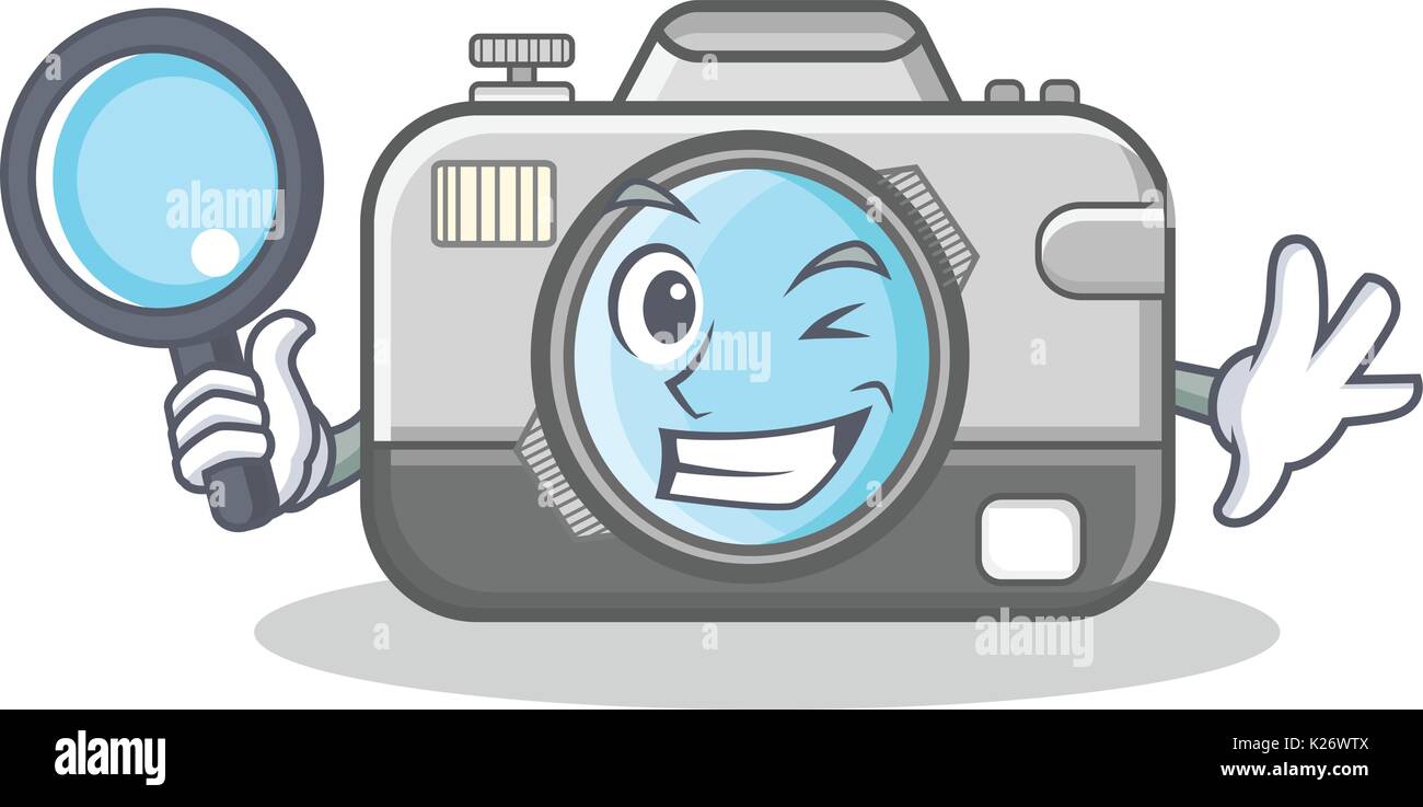 Detective photo camera character cartoon Stock Vector Image & Art - Alamy