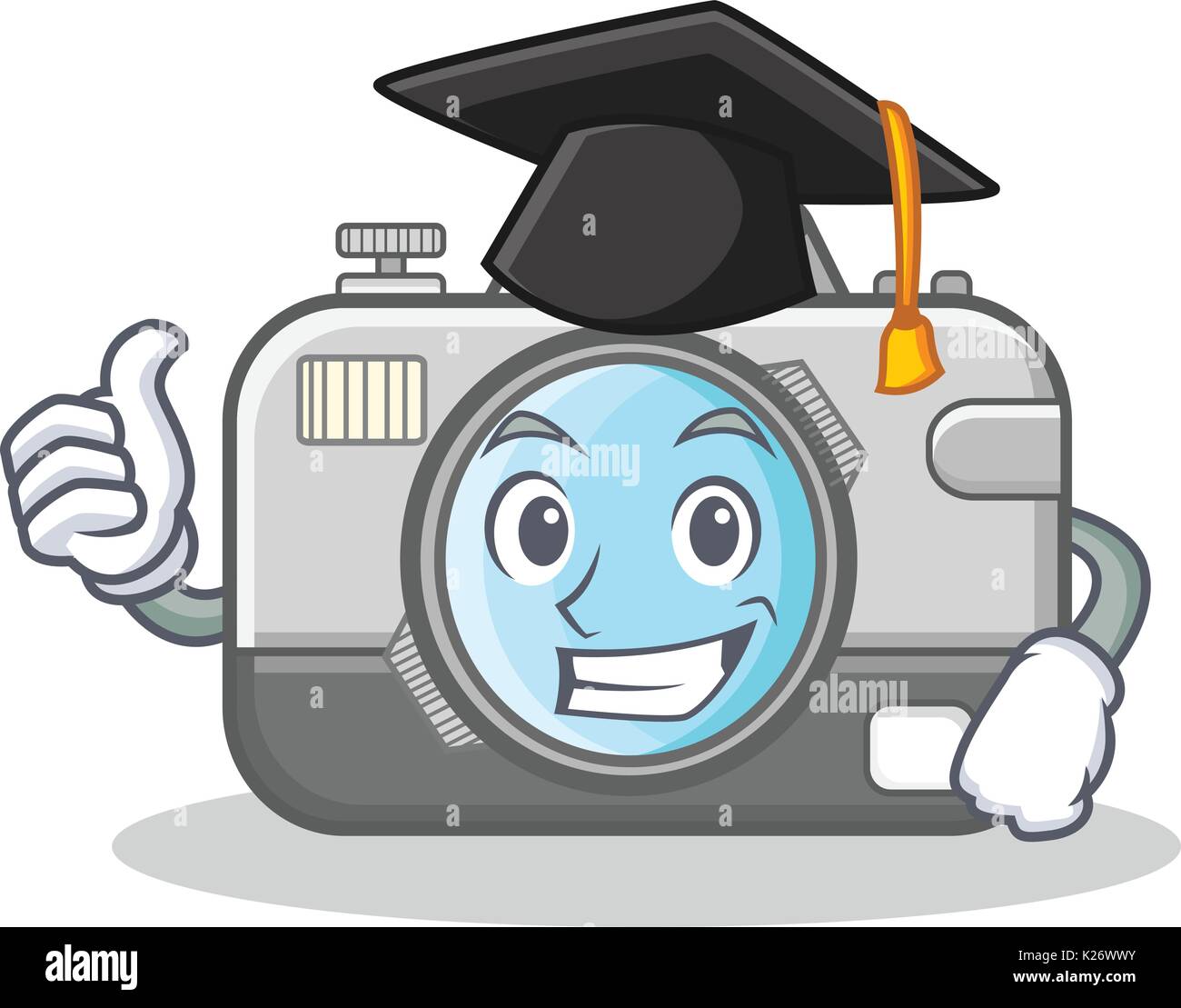 Graduation photo camera character cartoon Stock Vector Image & Art - Alamy