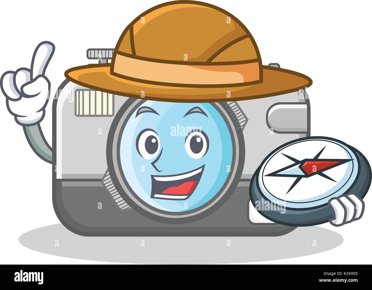 Explorer photo camera character cartoon Stock Vector Image & Art - Alamy