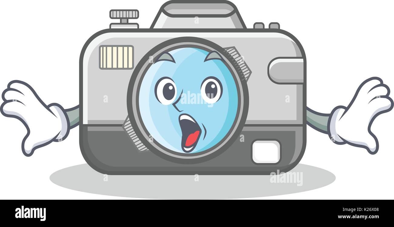 Surprised photo camera character cartoon Stock Vector Image & Art - Alamy