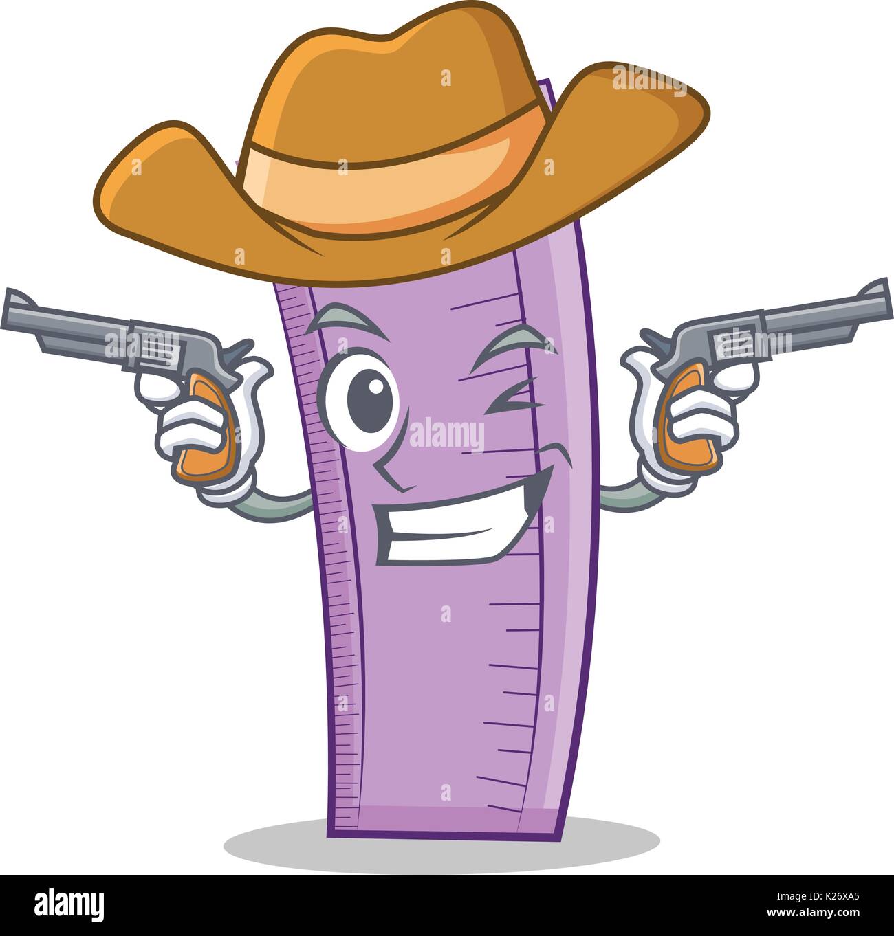 Cowboy ruler character cartoon design Stock Vector Image & Art - Alamy