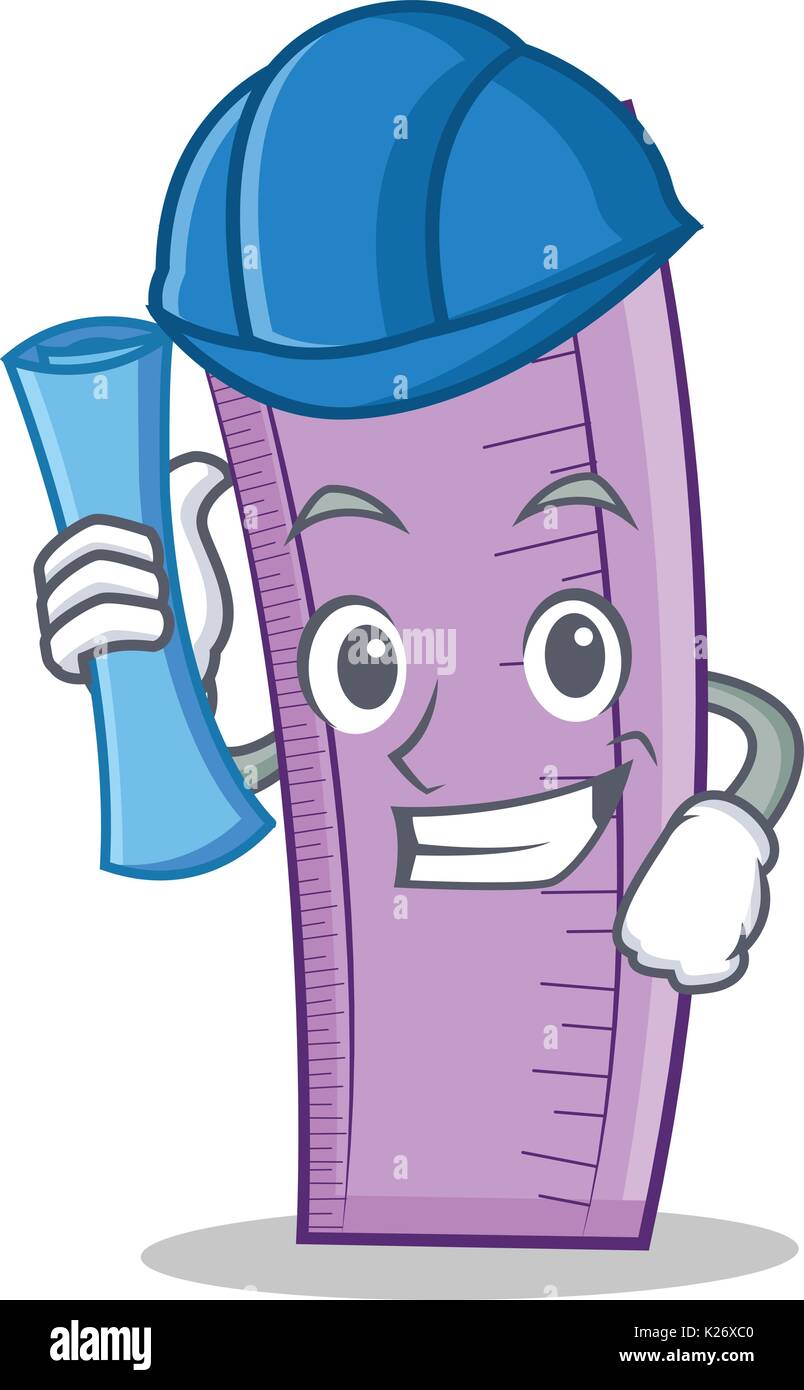 Architect ruler character cartoon design Stock Vector Image & Art - Alamy