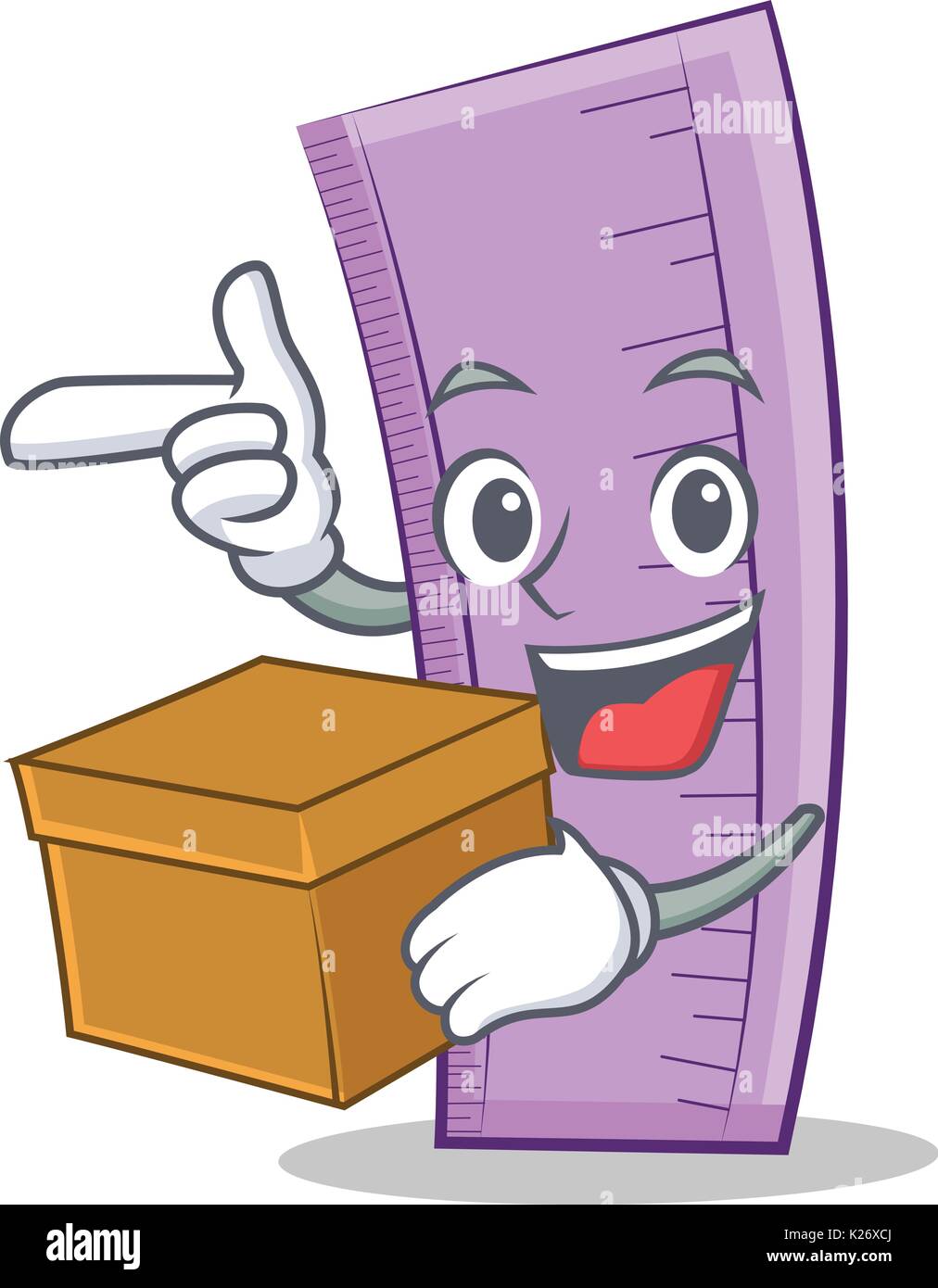With box ruler character cartoon design Stock Vector Image & Art - Alamy