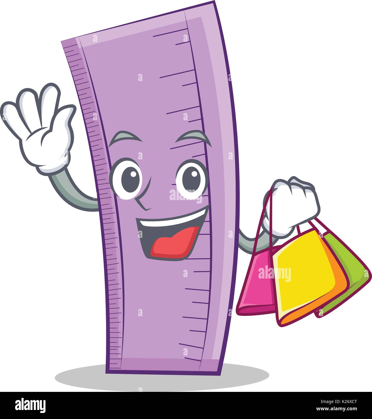 Shopping ruler character cartoon design Stock Vector Image & Art - Alamy