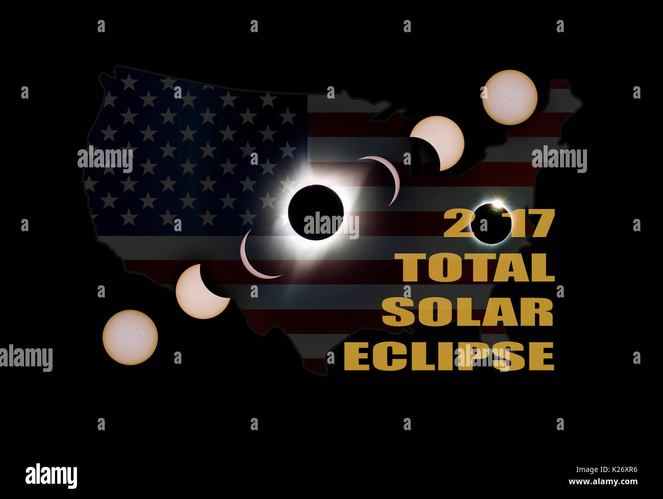 2017 Total Solar Eclipse from partial to total with corona phases ...
