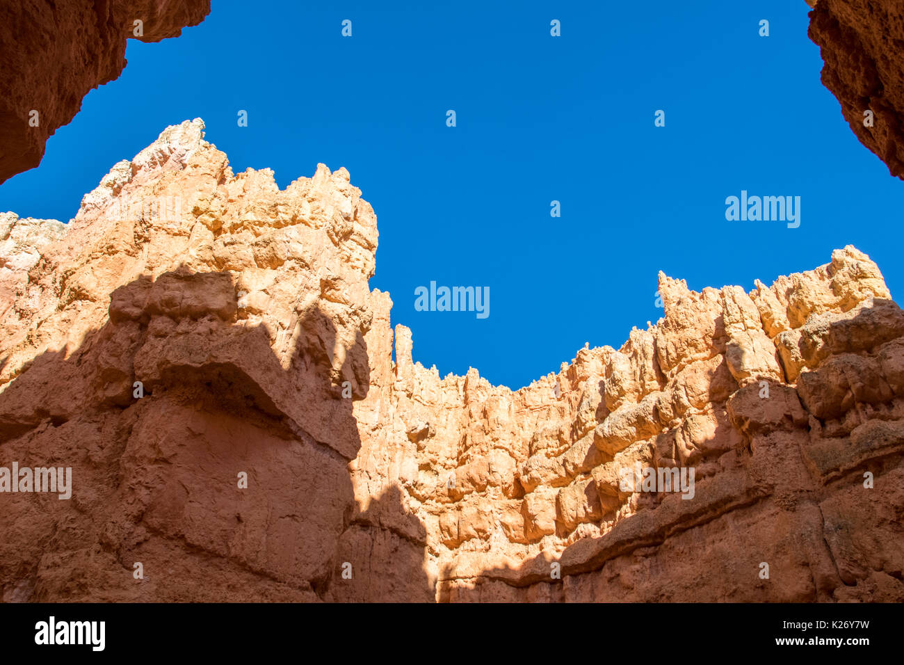 Inside an amphitheater in Bryce Canyon National Park, UT Stock Photo ...