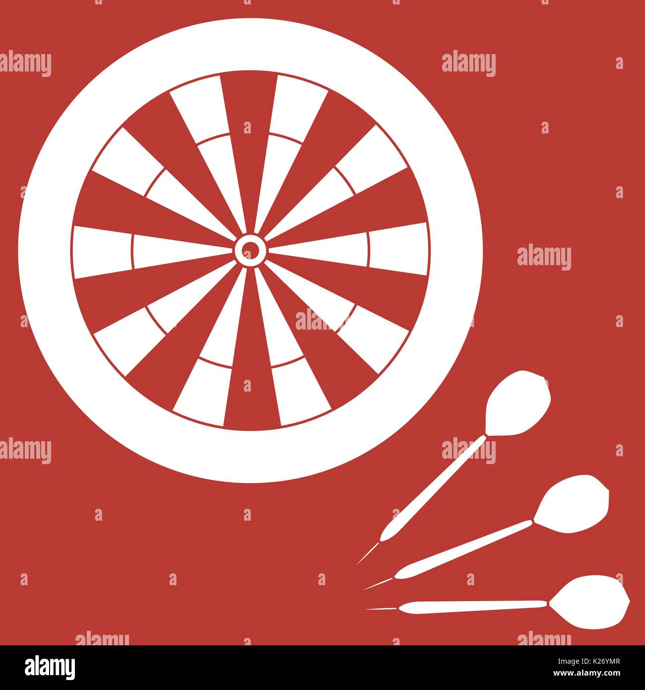 Cute vector illustration of target and arrows for the darts. Sports ...