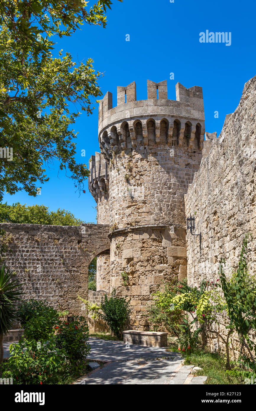 Rhodes town wall hi-res stock photography and images - Alamy
