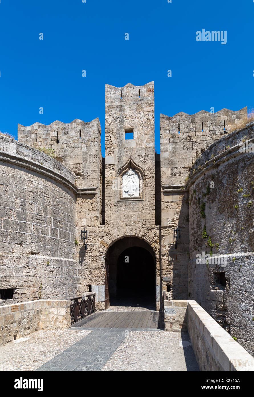 Rhodes old town, D`Amboise gate Stock Photo - Alamy