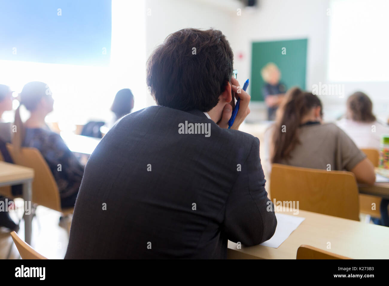 Lecturer at university Stock Photo - Alamy
