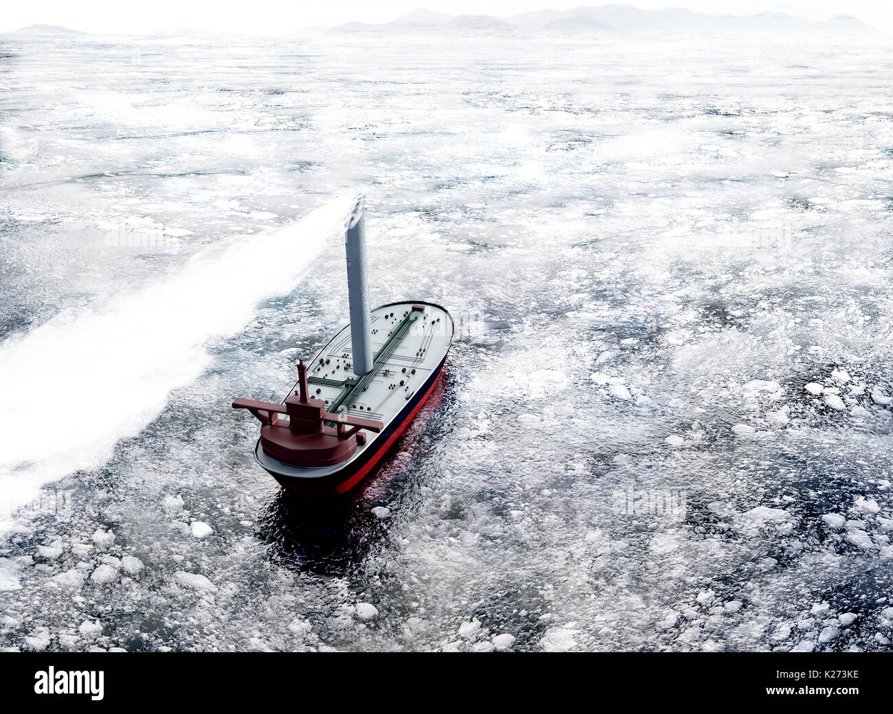 Cargo Ship in the Arctic Stock Photo - Alamy