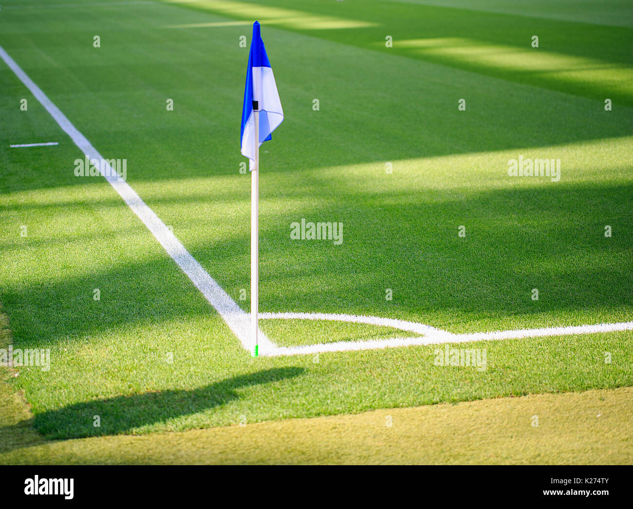 Corner flag in a spanish stadium Stock Photo - Alamy