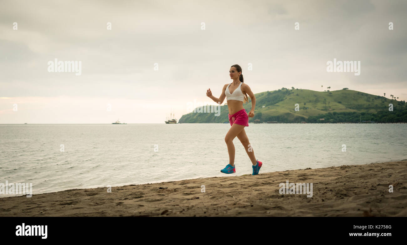 Woman running shorts hi-res stock photography and images - Alamy