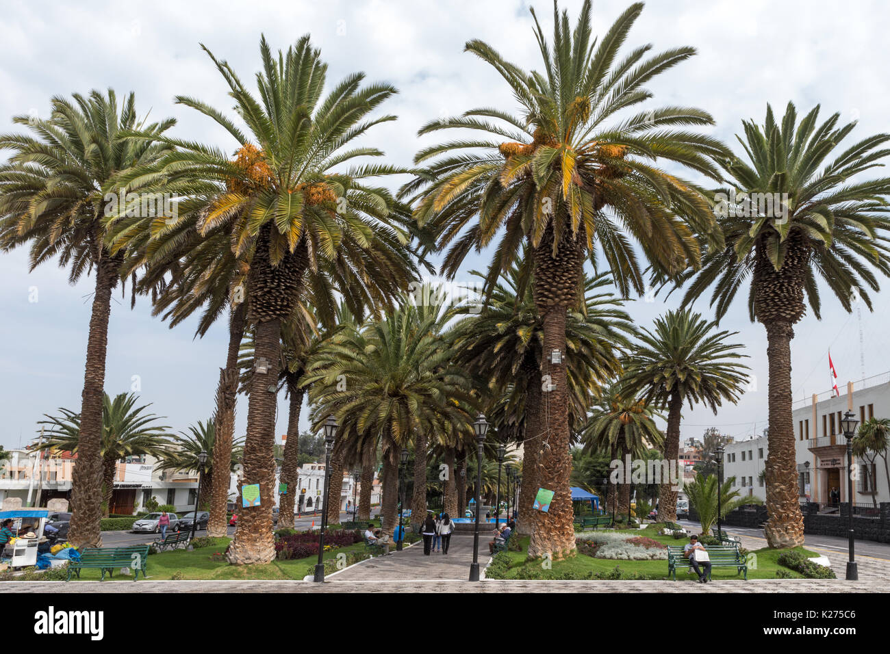 Plaza Parroquia de Yanahuara Arequipa Peru Stock Photo - Alamy
