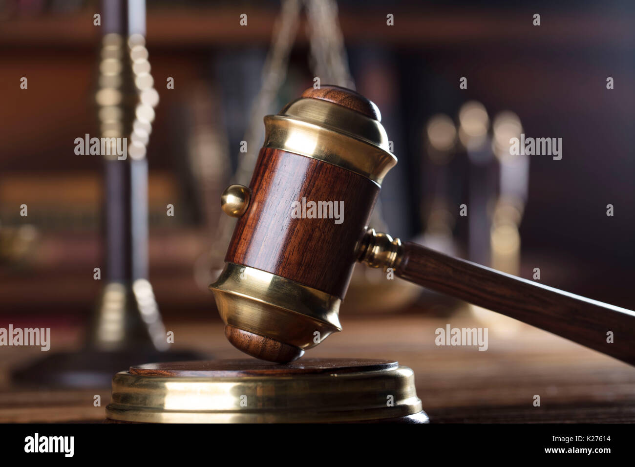 Law concept. Gavel in the lawyer office Stock Photo - Alamy