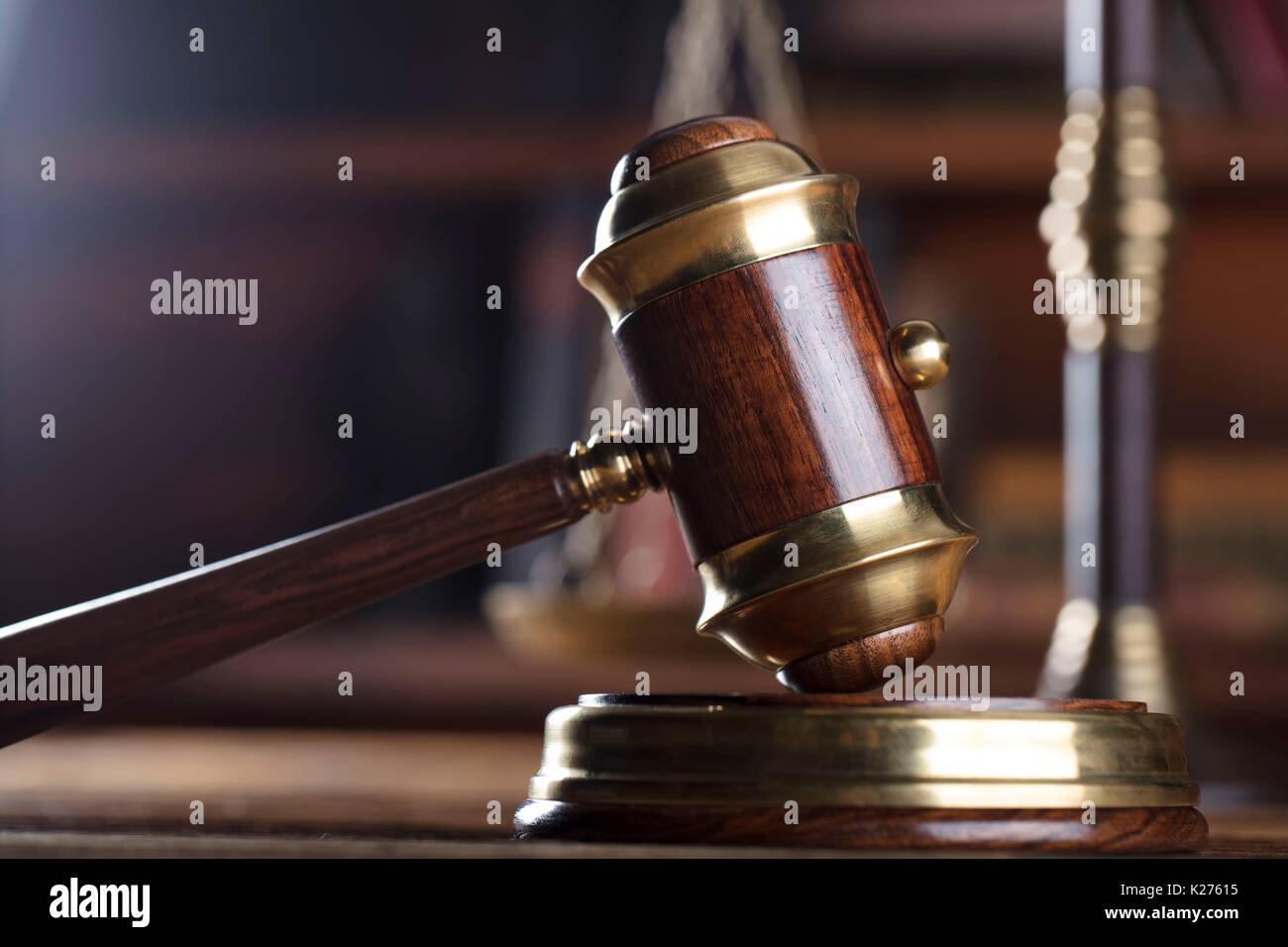 Law concept. Gavel in the lawyer office Stock Photo - Alamy
