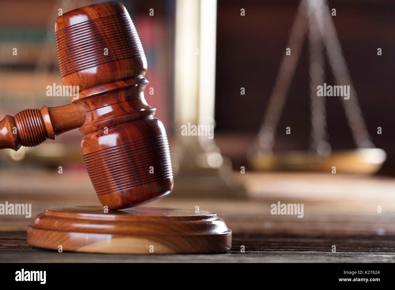 Law concept. Gavel in the lawyer office Stock Photo - Alamy