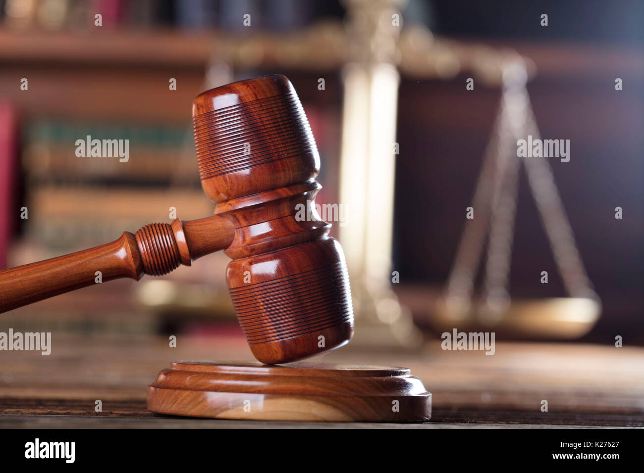 Law concept. Gavel in the lawyer office Stock Photo - Alamy