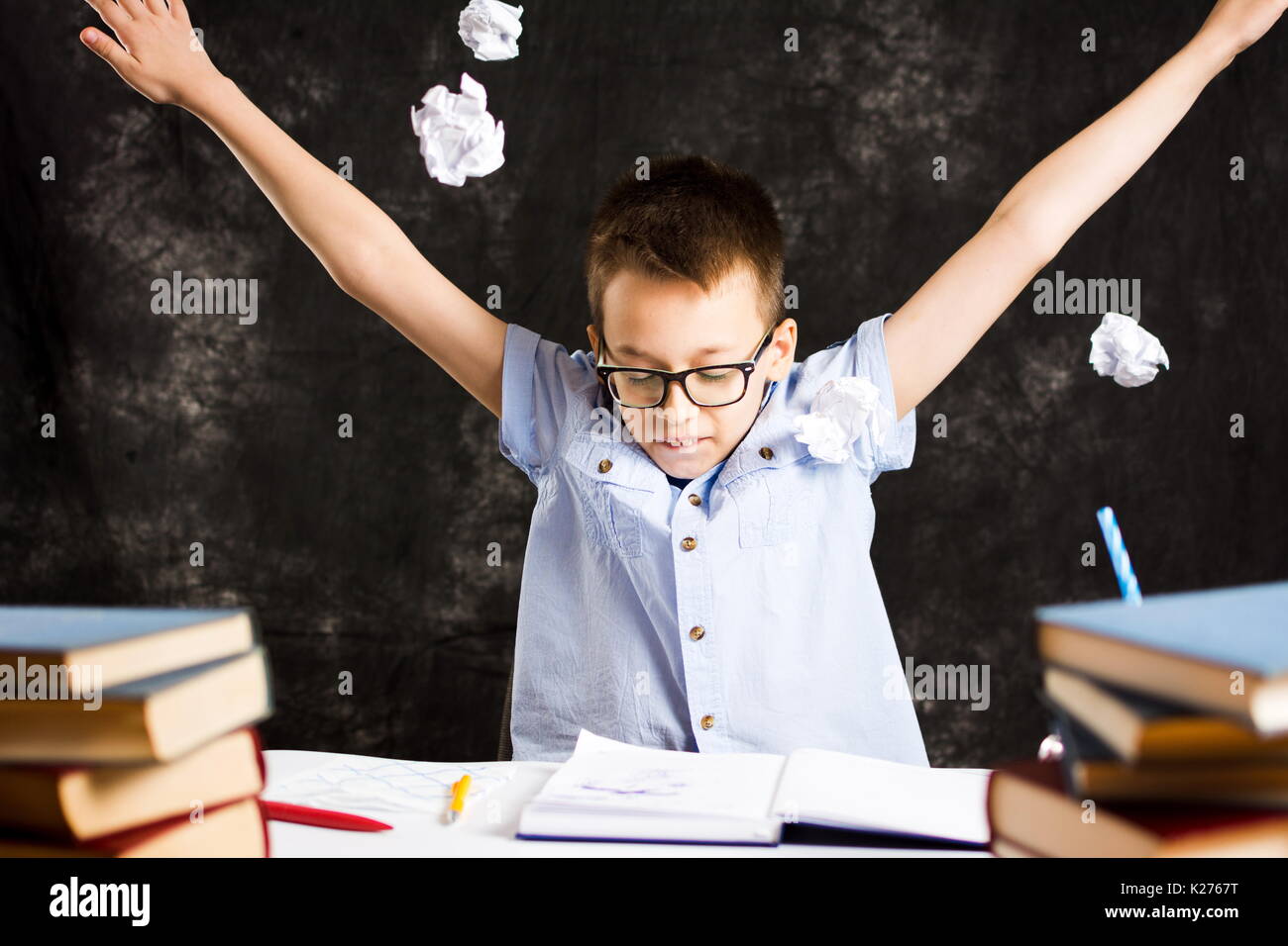 Homework school uniform hi-res stock photography and images - Alamy