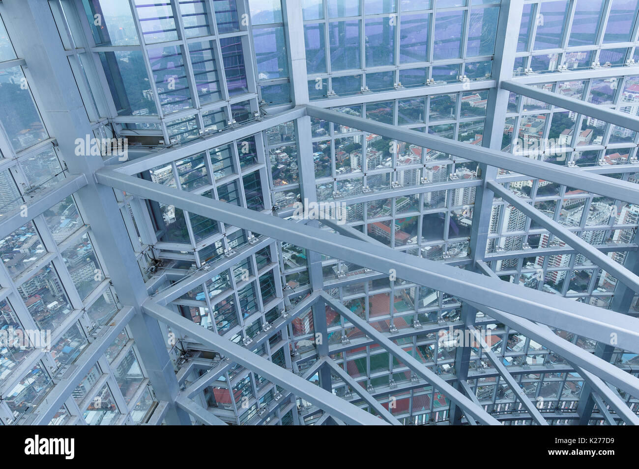 Xiamen Shimao Strait Building Petronas Twin Towers Top floor internal ...