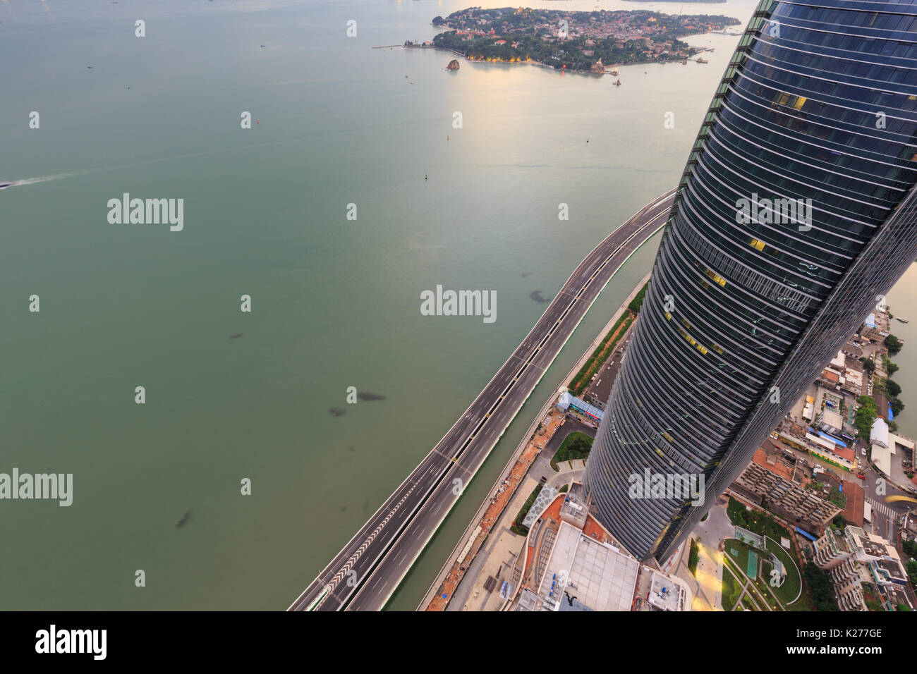Xiamen Shimao Strait Building Petronas Twin Towers Scene Stock Photo ...