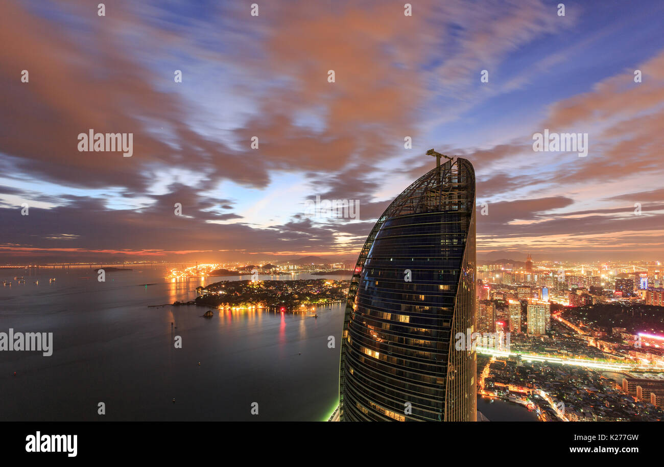 Xiamen Shimao Strait Building Petronas Twin Towers Scene Stock Photo ...