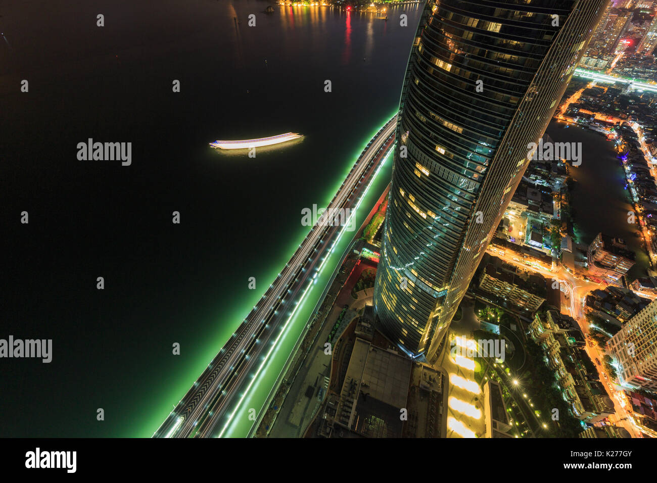 Xiamen Shimao Strait Building Petronas Twin Towers Scene Stock Photo ...