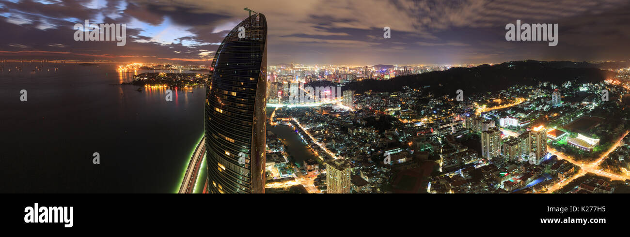 Xiamen Shimao Strait Building Petronas Twin Towers Scene Stock Photo ...