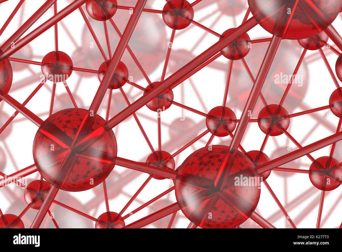 Red Glass Molecular Geometric Chaos Abstract Structure Science Technology Network Connection Hi