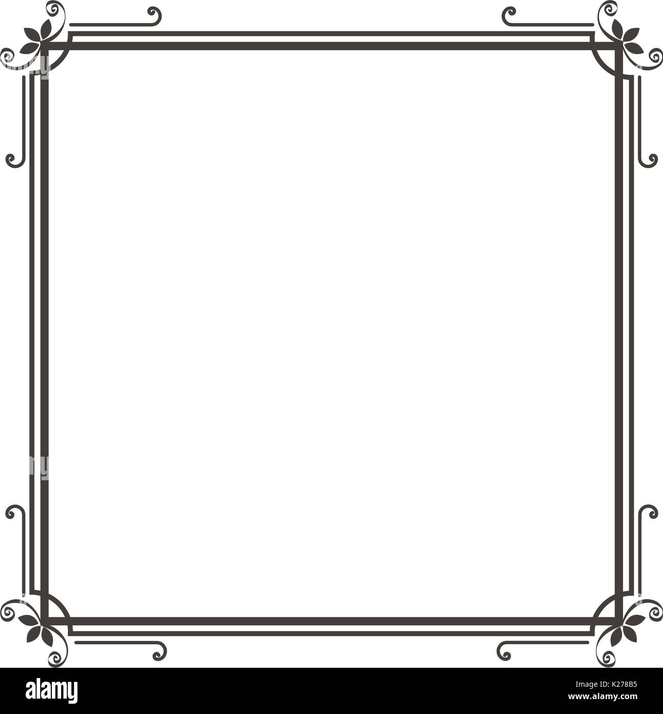 Elegant Victorian style frame vector illustration design Stock Vector ...