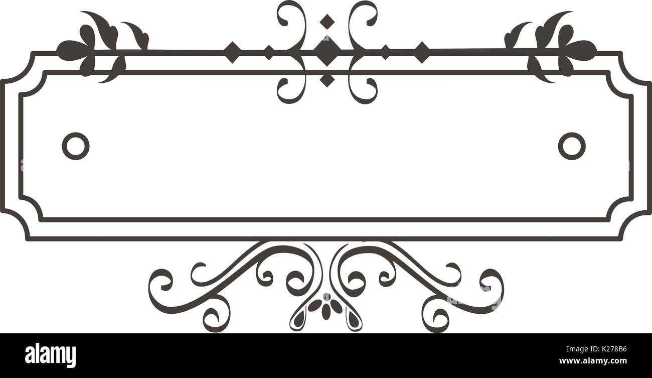 Elegant Victorian style frame vector illustration design Stock Vector ...