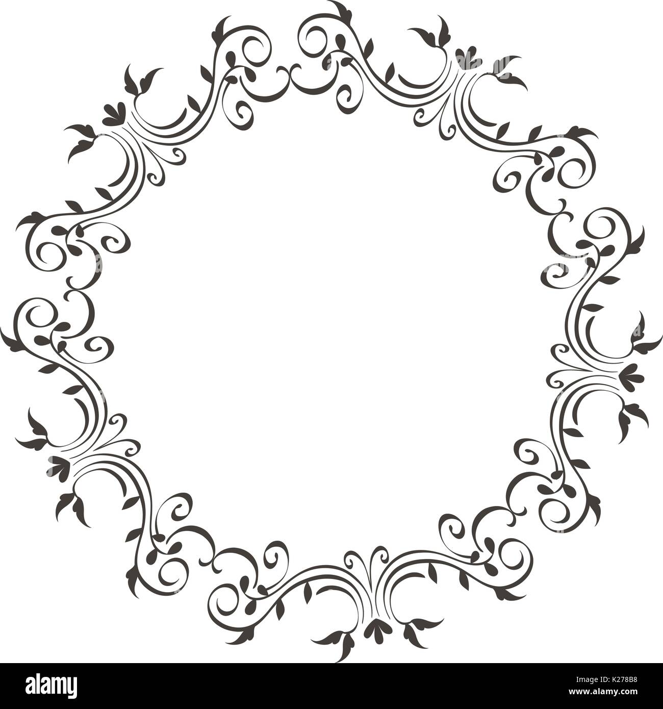 Elegant Victorian style frame vector illustration design Stock Vector ...